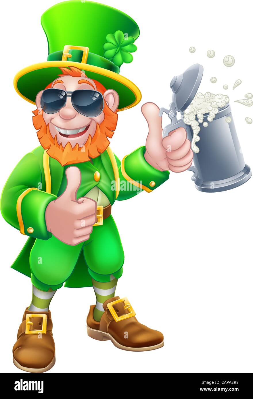Leprechaun St Patricks Day Cartoon Character Stock Vector Image Art Alamy