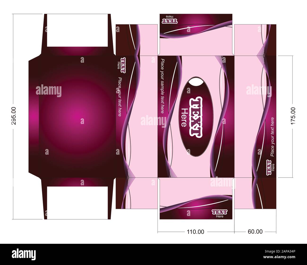 Box packaging template die cut hi-res stock photography and images - Alamy