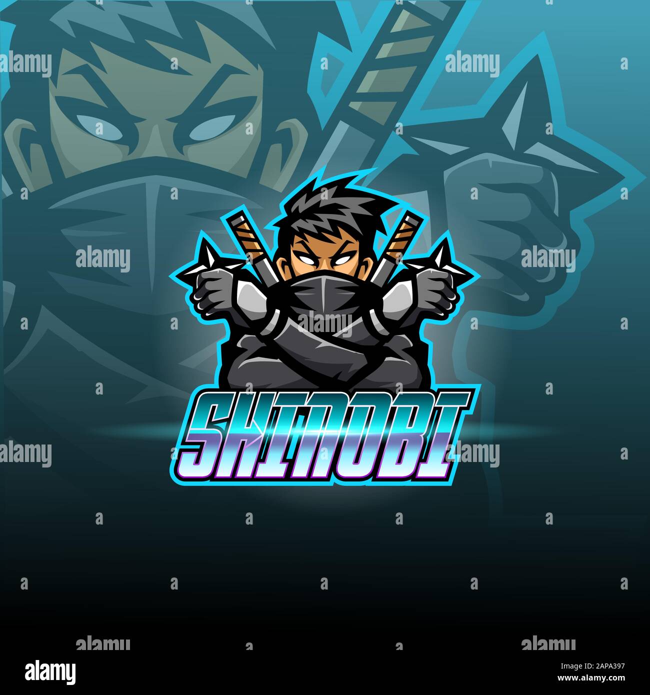 Shinobi esport mascot logo design Stock Vector Image & Art - Alamy