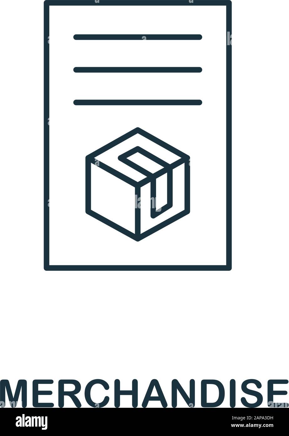 Merchandise line icon. Thin style element from business administration collection. Simple ...