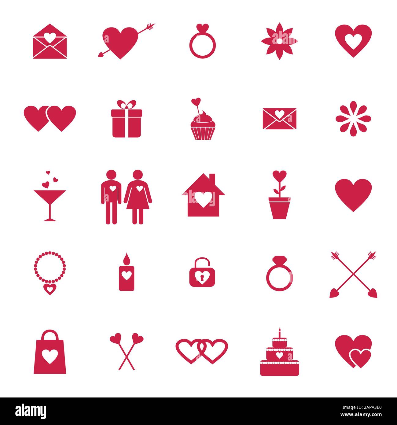 Flat design love letter Cut Out Stock Images & Pictures - Alamy