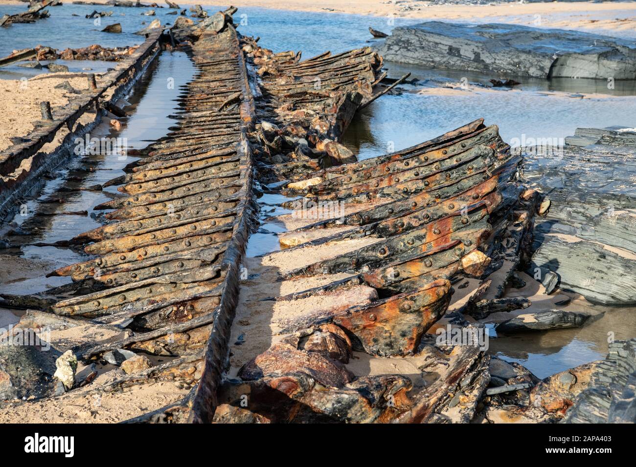 Shipwreck at high tide hi-res stock photography and images - Alamy