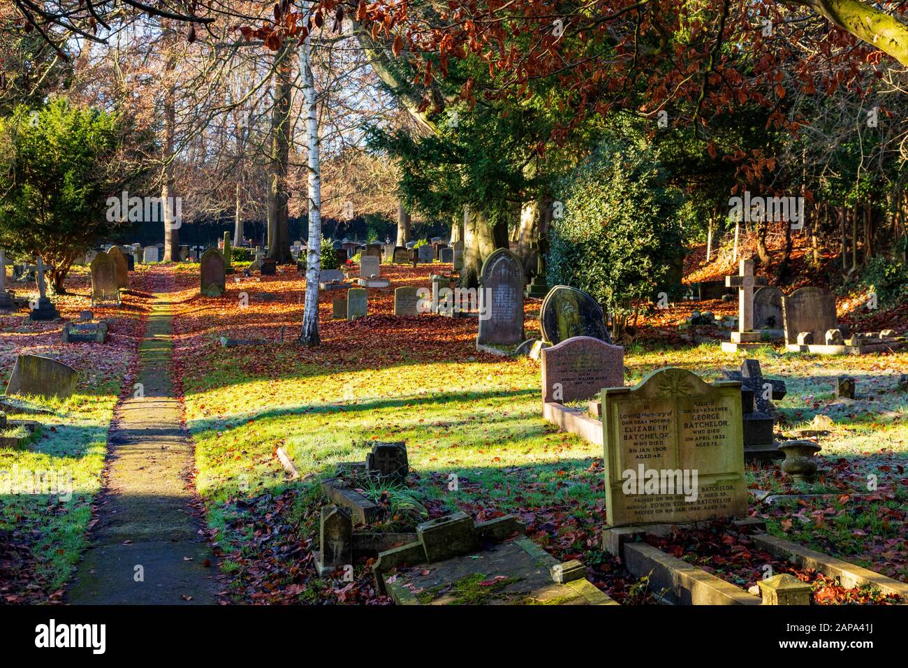 The Attractive and well kept Churchyard at St Giles the Abbot church in ...