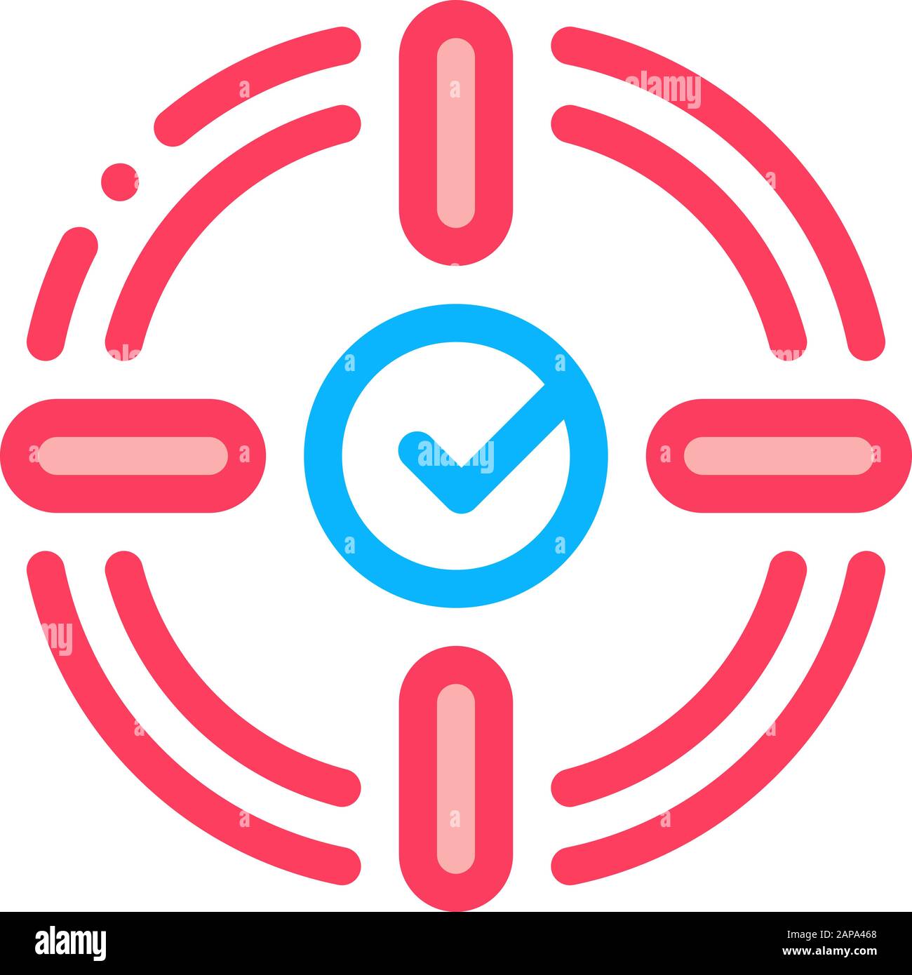 Target Check Mark Icon Vector Outline Illustration Stock Vector Image ...