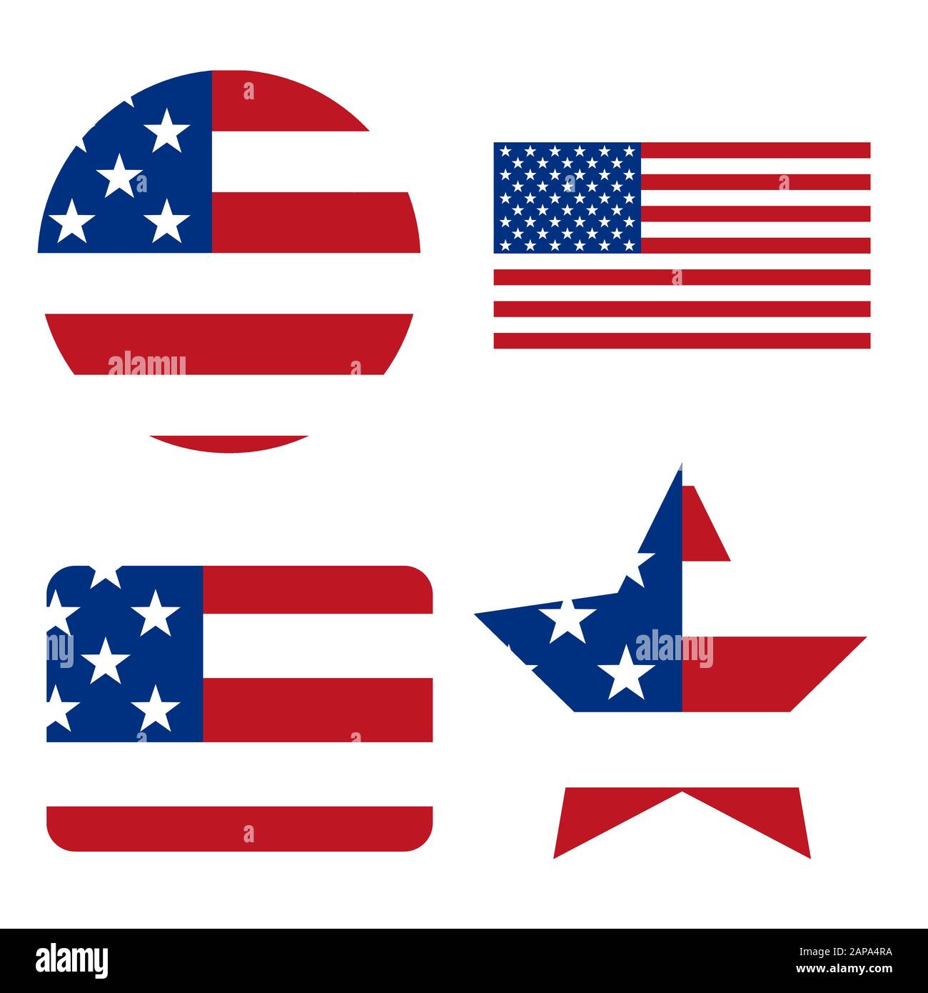 Flag of the United States of America. Solid background Stock Vector ...
