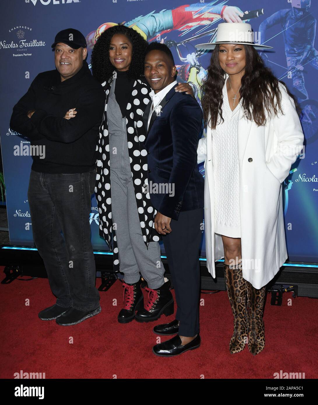 Los Angeles, USA. 21st Jan, 2020. (L-R) Laurence Fishburne, Tasha Smith ...