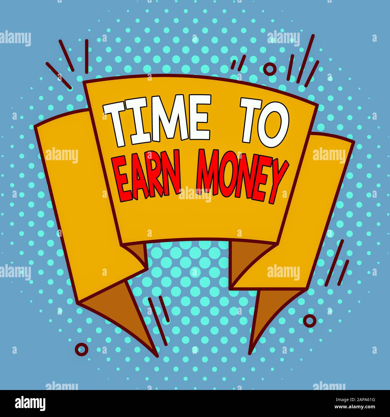 Word writing text Time To Earn Money. Business photo showcasing Get ...