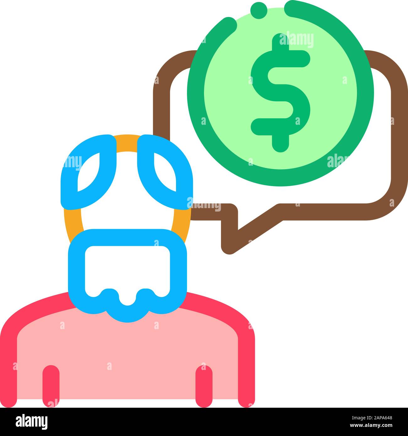 Pension insurance icon outline Cut Out Stock Images & Pictures - Alamy