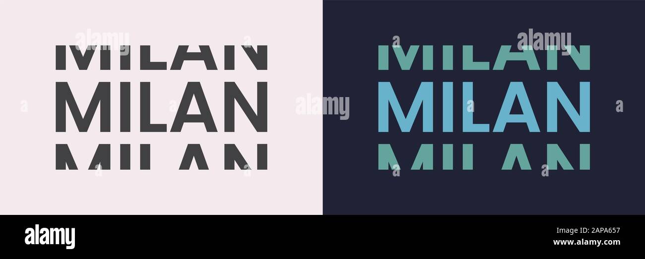 Milan text hi-res stock photography and images - Alamy