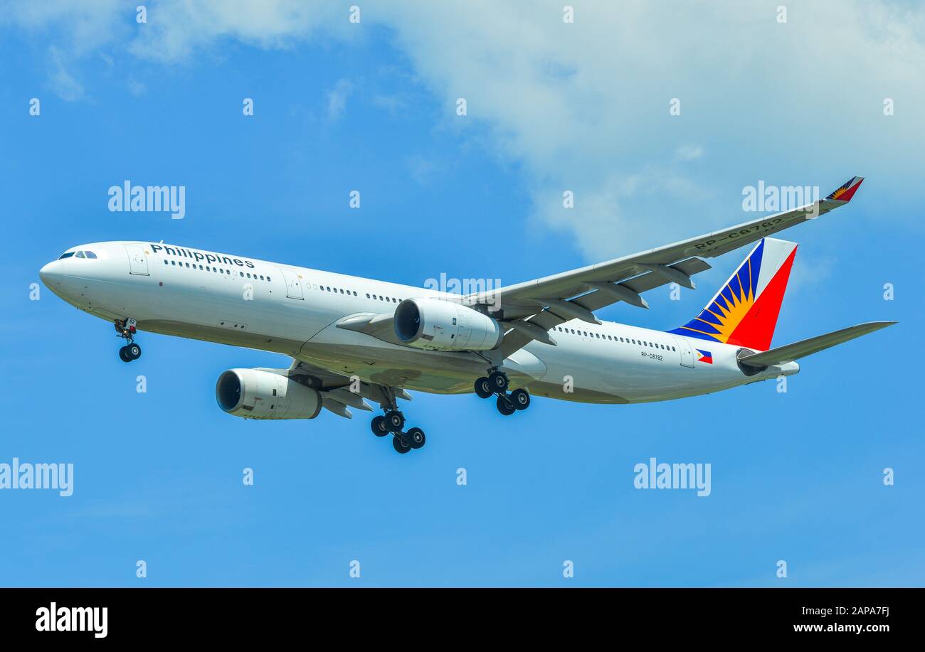 Singapore - Mar 27, 2019. RP-C8782 Philippine Airlines Airbus A330-300 ...