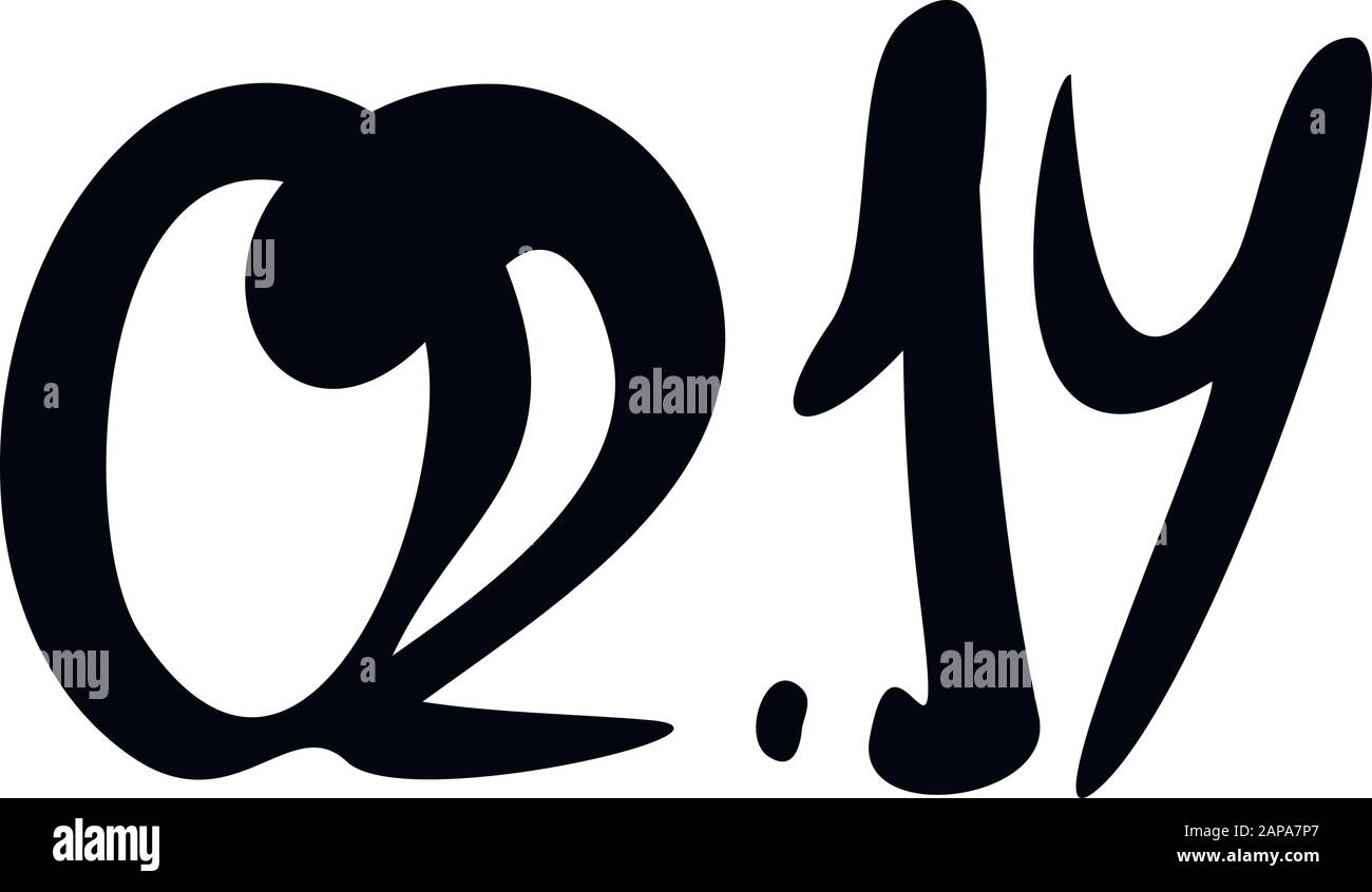 02.14. Stickers for social media post. Vector hand drawn illustration ...