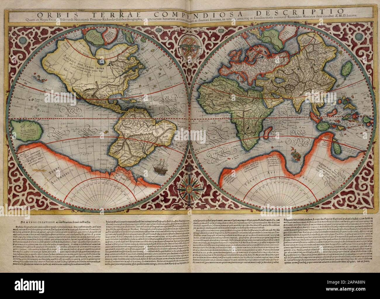 Mercator Ancient World Map High Resolution Stock Photography and Images ...