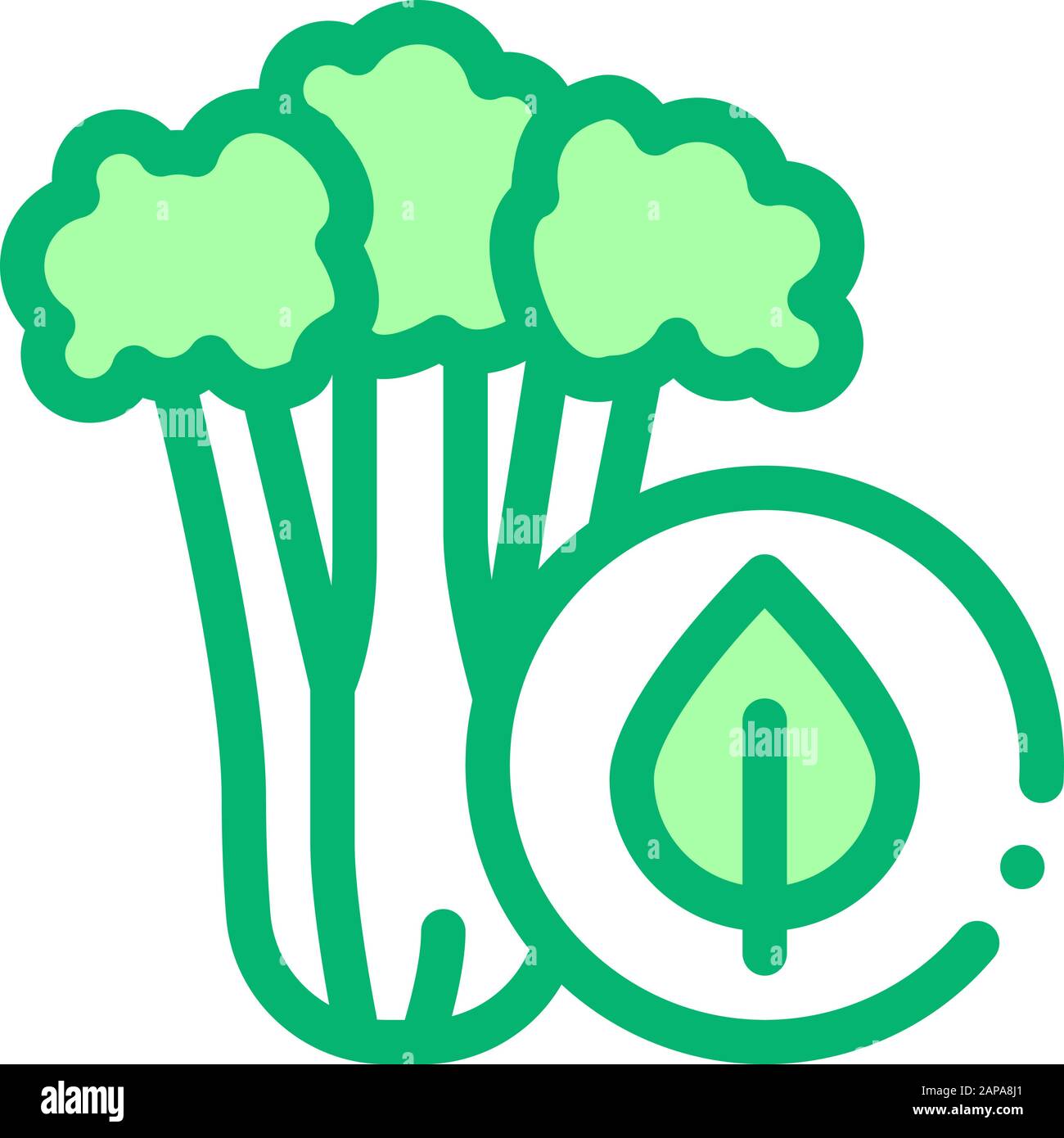 Celery plant icon outline Stock Vector Images - Alamy