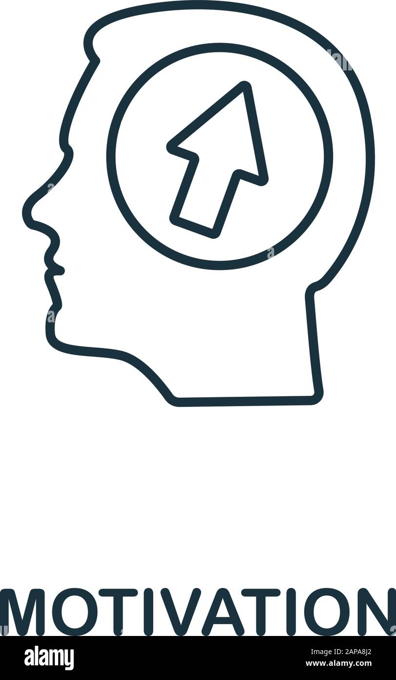 Motivation line icon. Thin style element from business administration collection. Simple ...