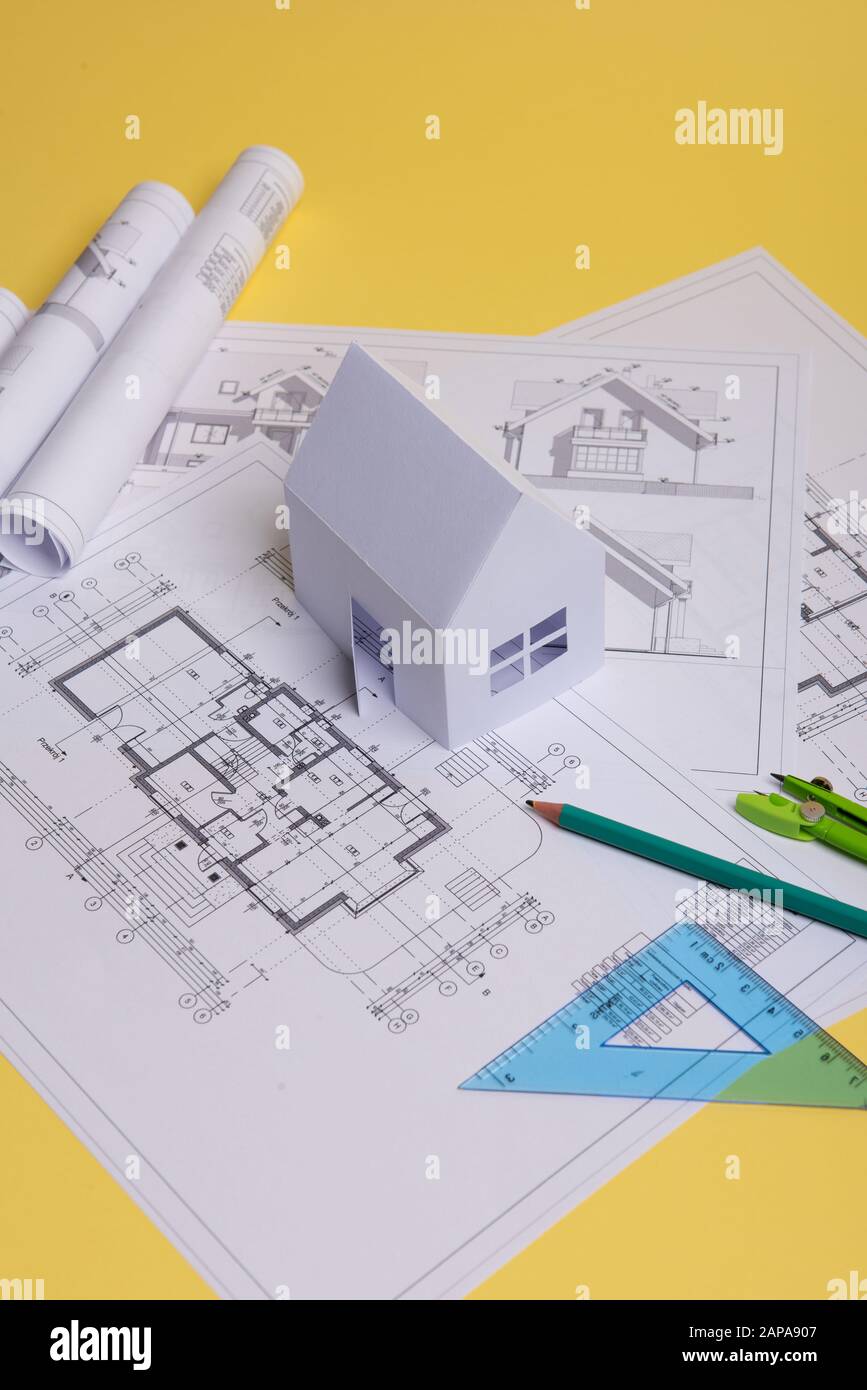 White family paper house, house projects plan and blueprints in the ...
