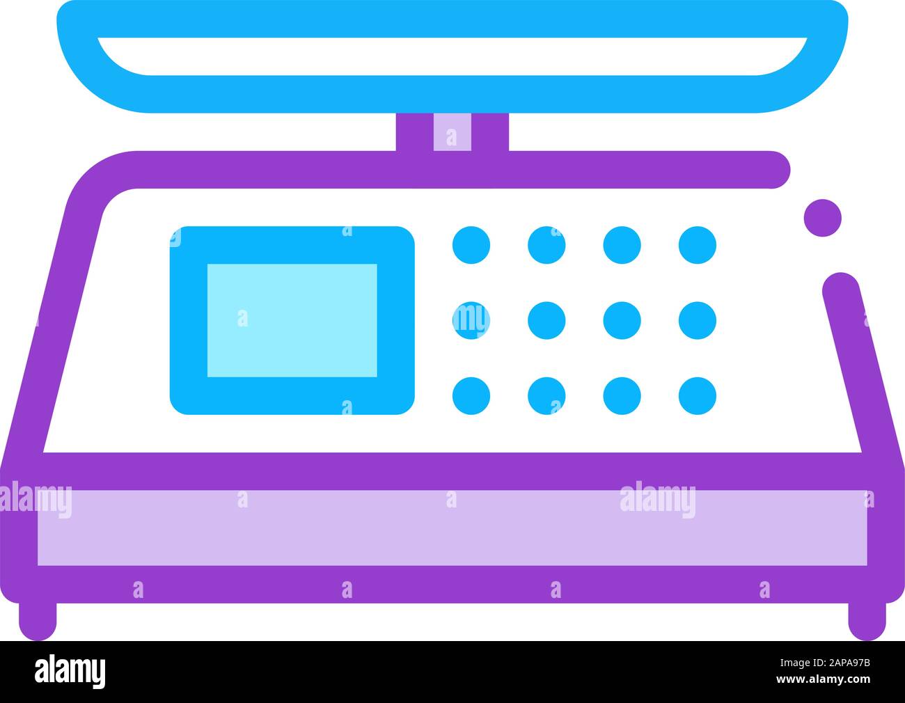Electronic Scale Icon Vector Outline Illustration Stock Vector Image ...