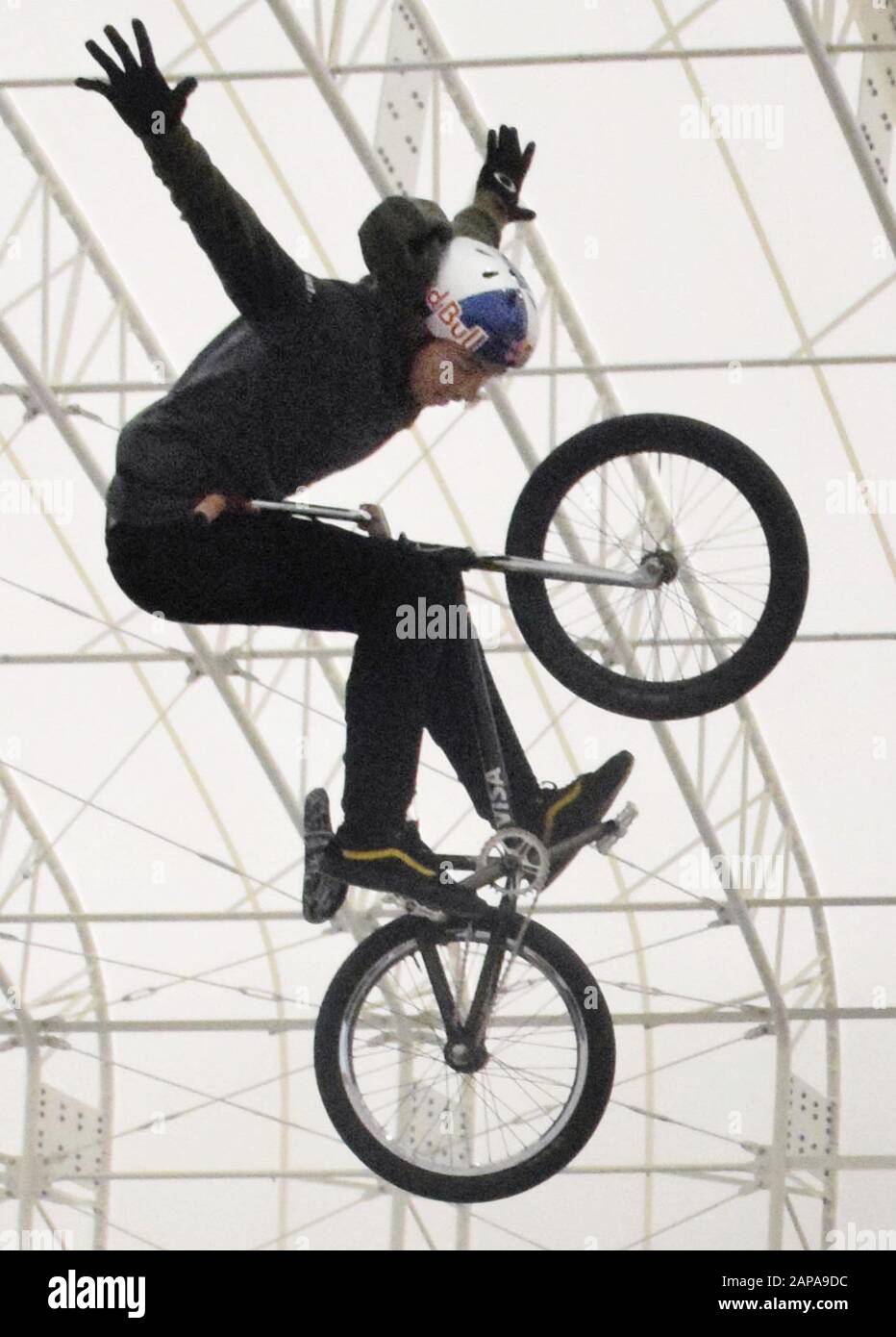 BMX rider Rim Nakamura trains on Jan. 22, 2020, at an indoor park in ...