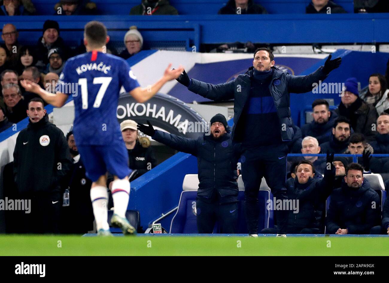 Chelsea manager Frank Lampard during the Premier League match at ...