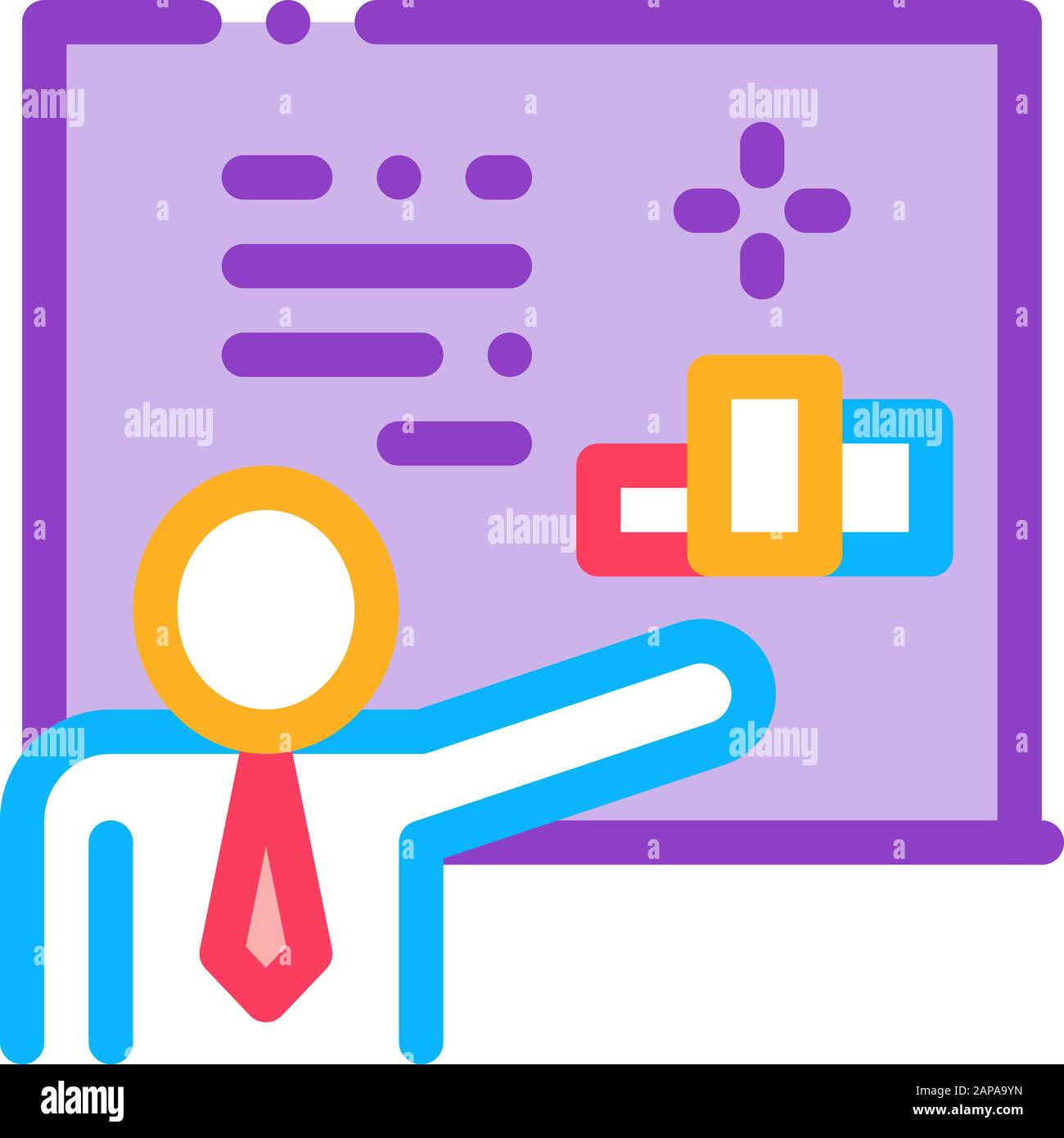 Man Presentation Icon Vector Outline Illustration Stock Vector Image ...