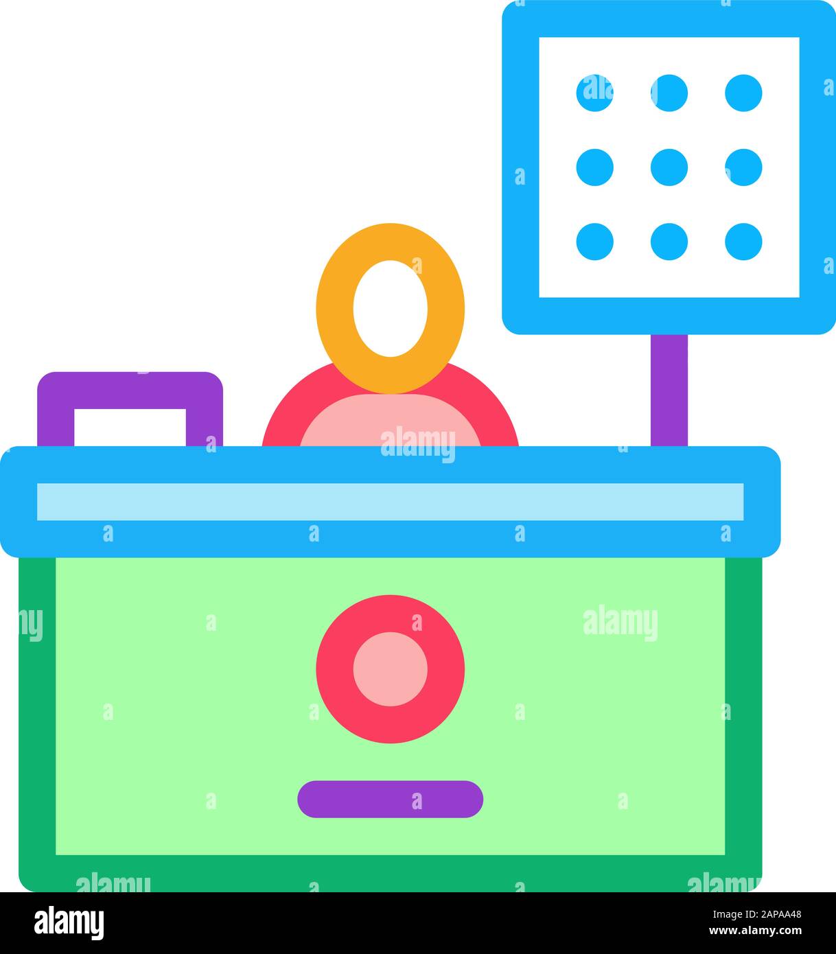 Cashier Table Icon Vector Outline Illustration Stock Vector Image & Art ...