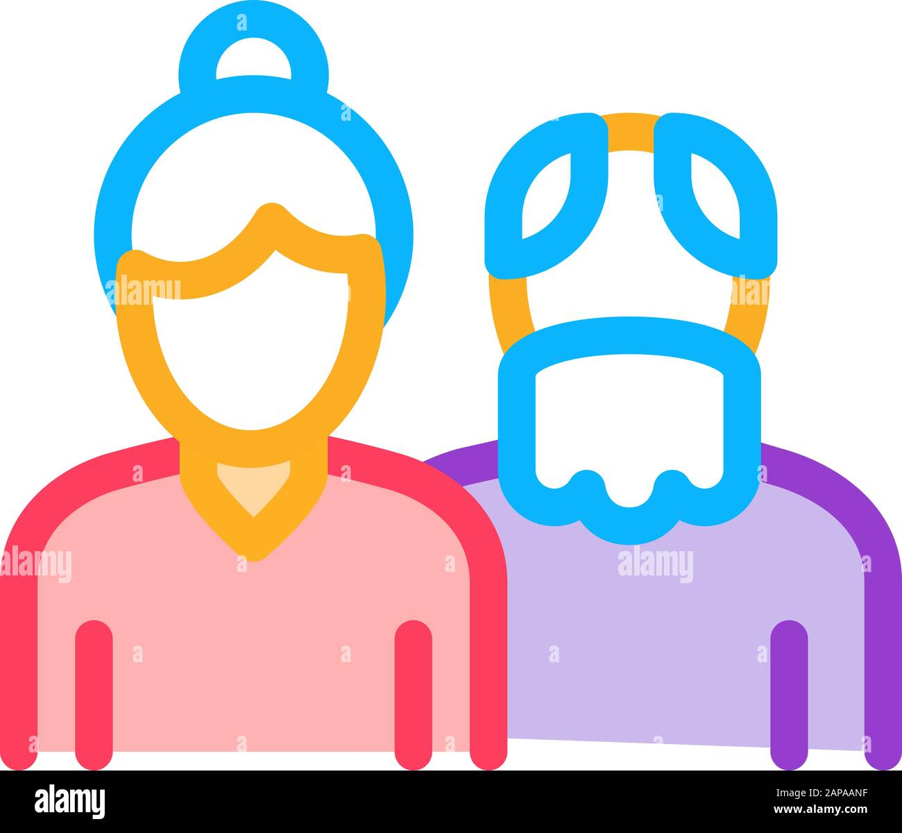 Grandparents Icon Vector Outline Illustration Stock Vector Image & Art ...