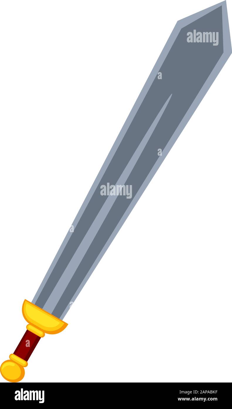 Cartoon toy gray sword. Medieval festival props. Fairy tale theme ...
