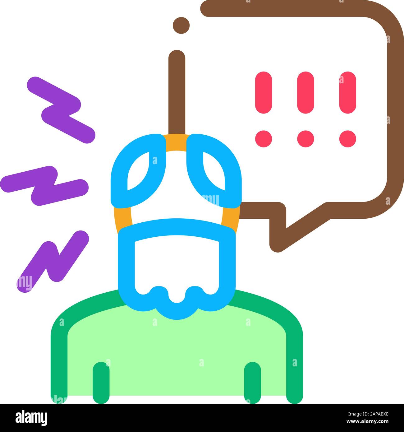 Old Man Screaming Icon Vector Outline Illustration Stock Vector Image ...