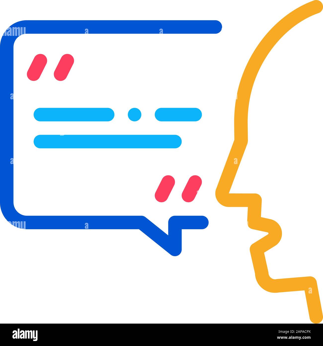Human Speaking Icon Vector Outline Illustration Stock Vector Image ...