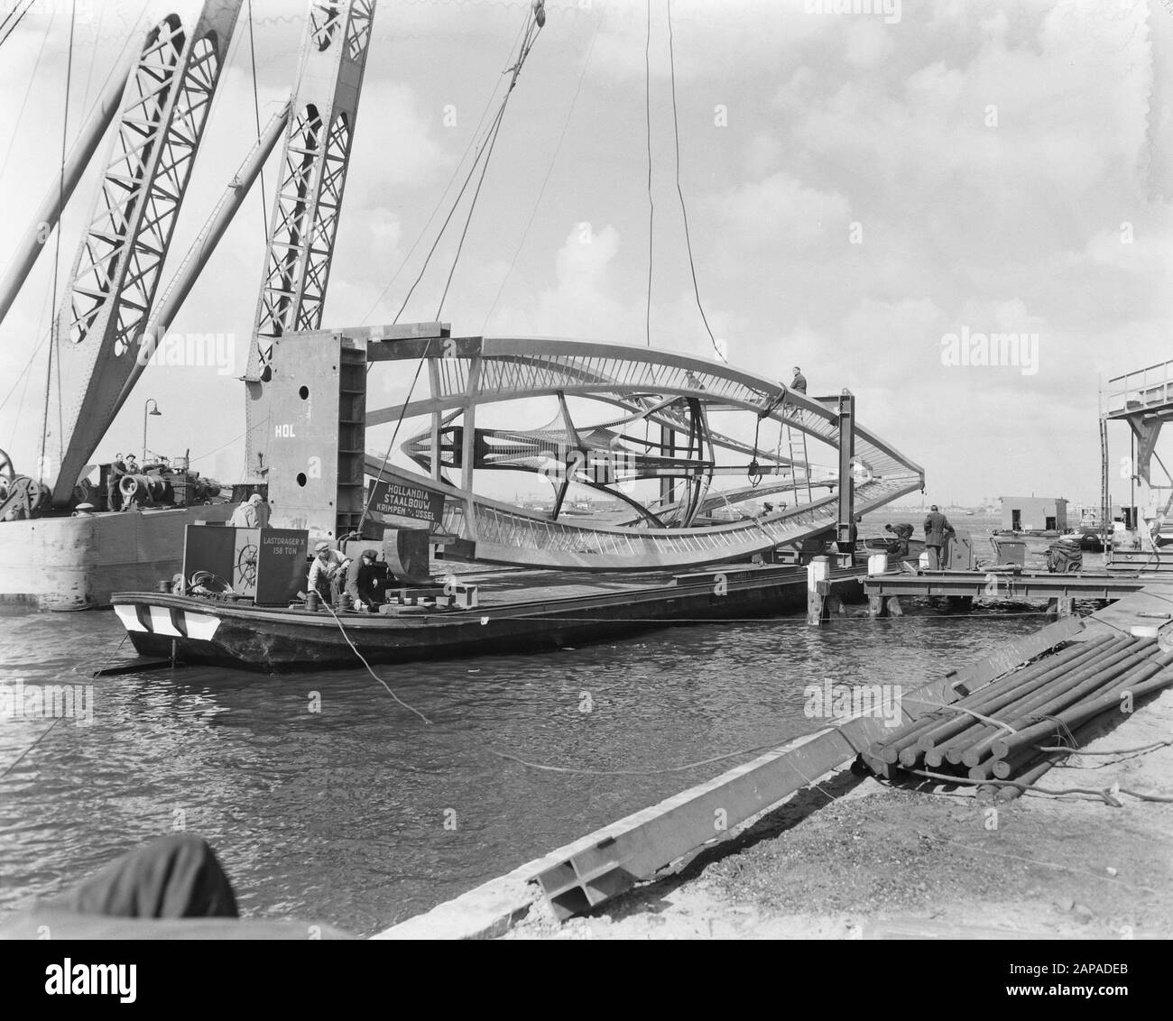 Beehive monument of Naum Gabo. The construction is hoisted in an attic ...