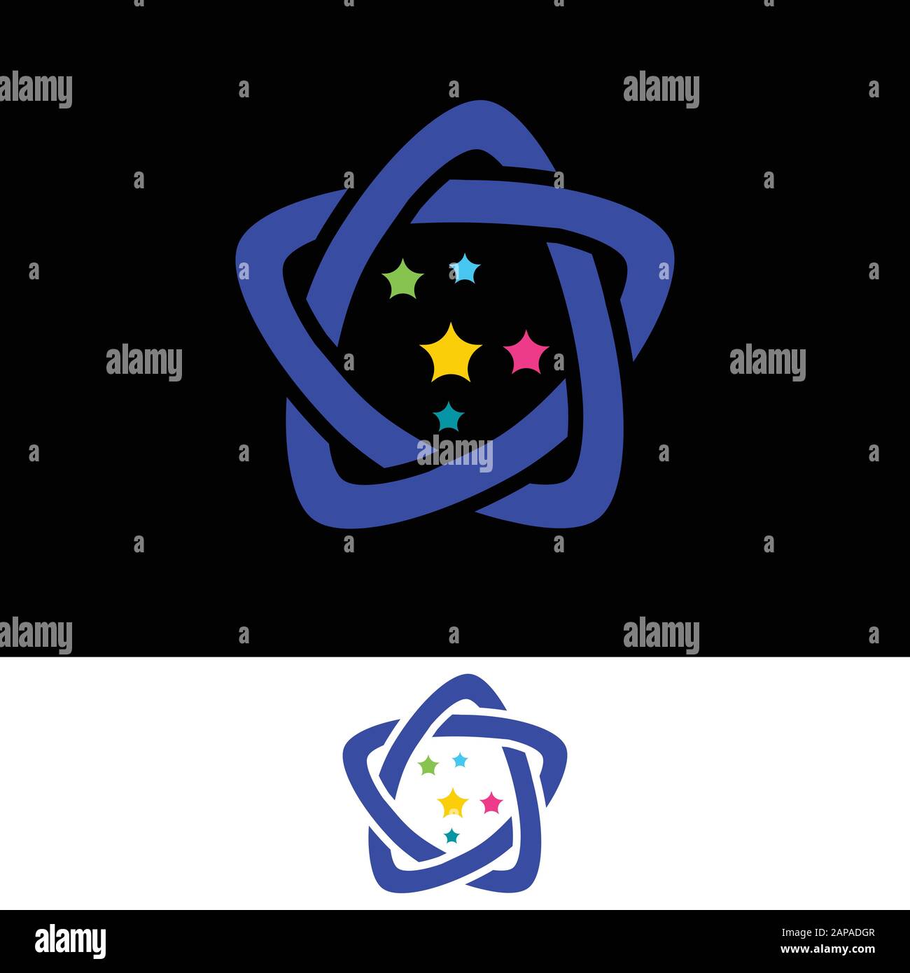 Abstract colorful star logo design hi-res stock photography and images ...