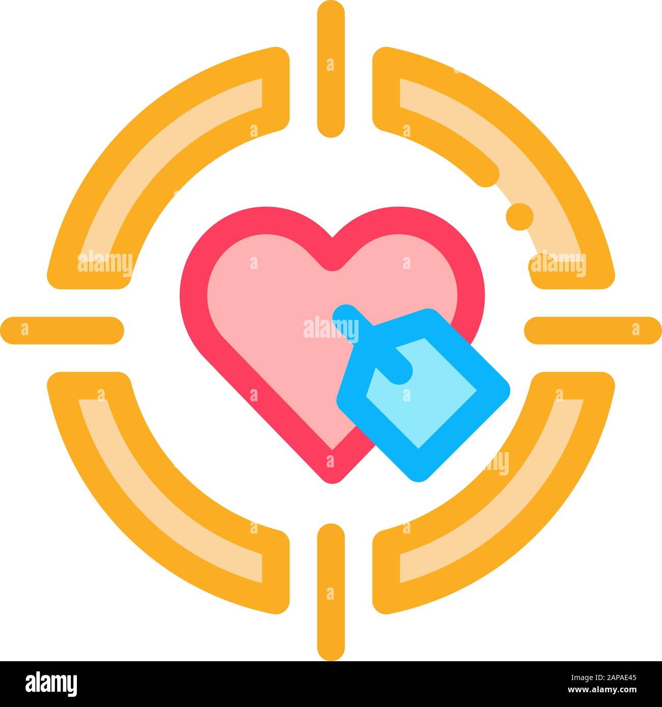 Heart Target Icon Vector Outline Illustration Stock Vector Image & Art ...
