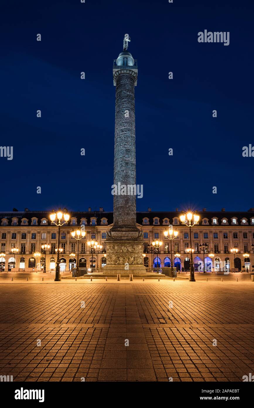 The Vendome column, was erected by Napoleon to commemorate the battle ...
