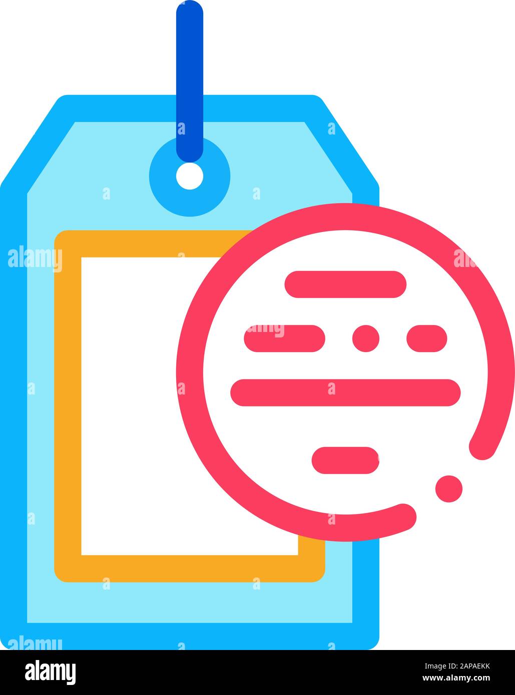 Blank Label Icon Vector Outline Illustration Stock Vector Image & Art ...