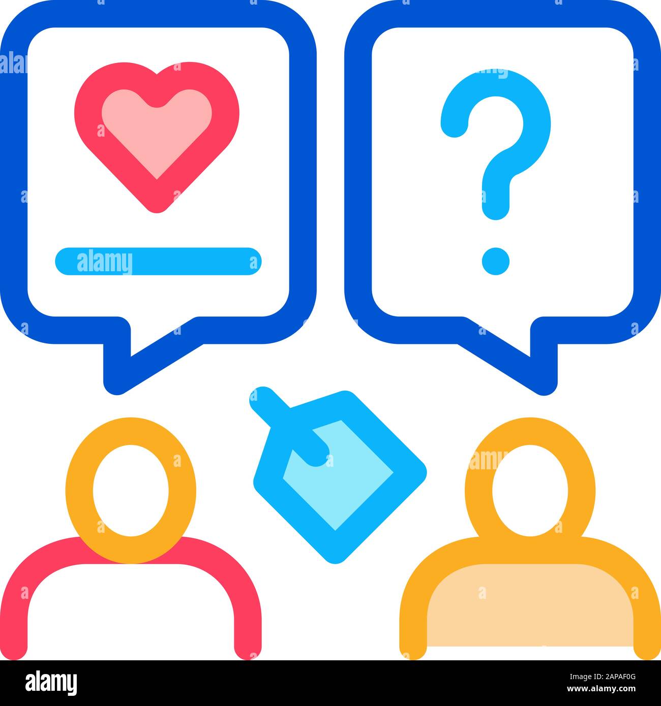 Human Discussing Icon Vector Outline Illustration Stock Vector Image ...