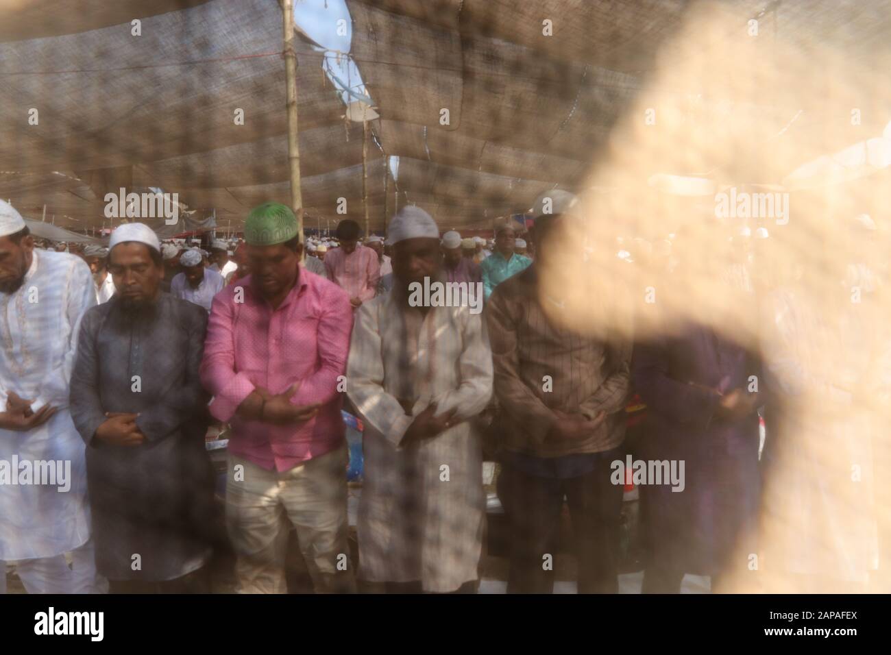 Jan. 12, 2020 - Gazipur, Bangladesh - Muslim devotees gathered in ...