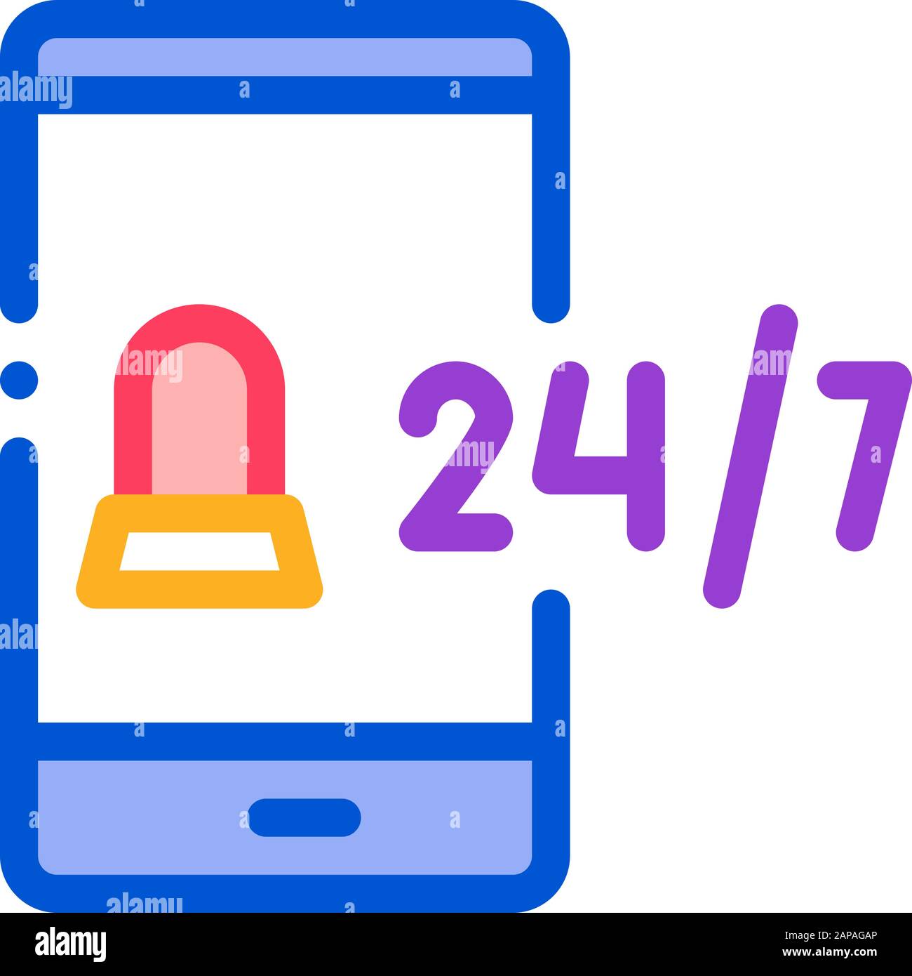 Mobile Service Icon Vector Outline Illustration Stock Vector Image ...