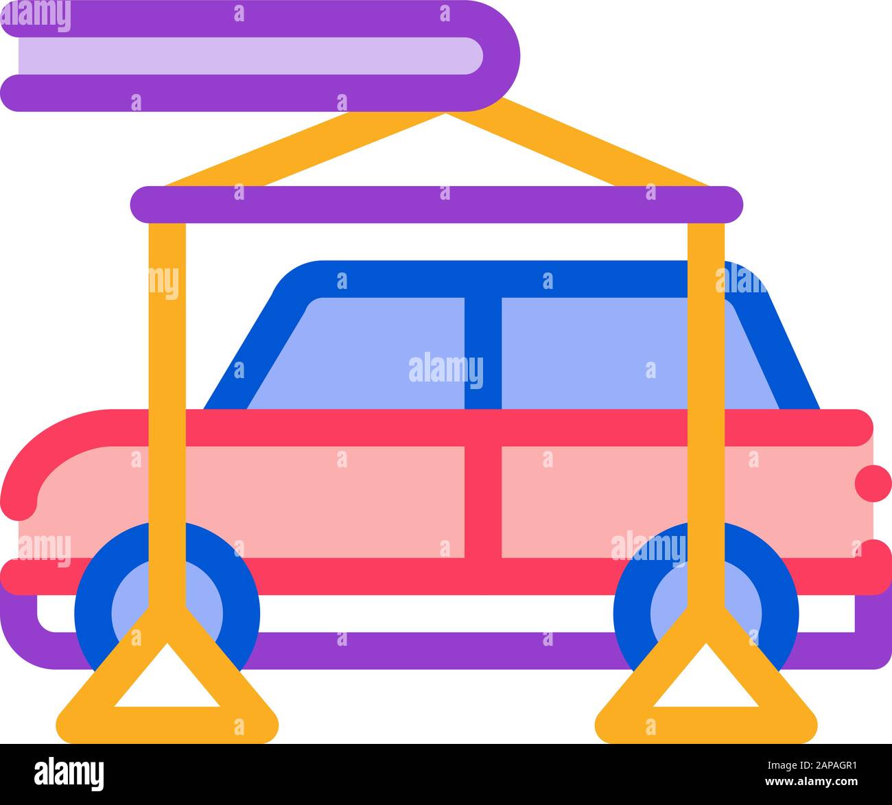 Evacuating Car Icon Vector Outline Illustration Stock Vector Image ...