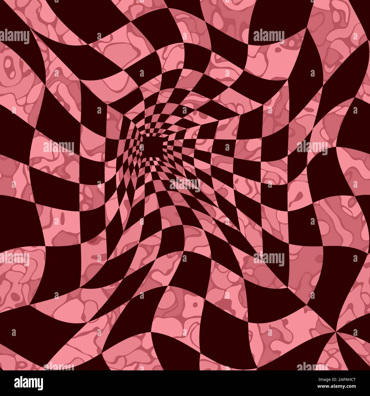 Abstract seamless vector pattern. Distorted space. Optical illusion ...