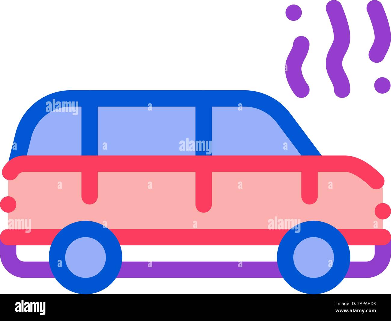 Smoking Car Icon Vector Outline Illustration Stock Vector Image & Art ...
