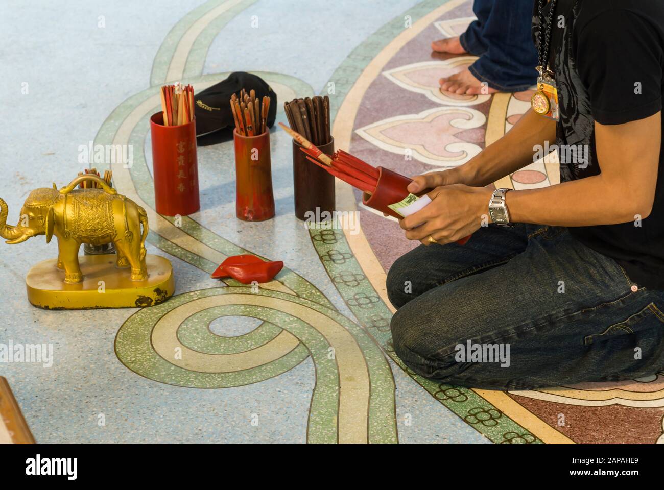 Kau Cim or Bamboo stems or Chinese divination wands in Erawan Museum ...