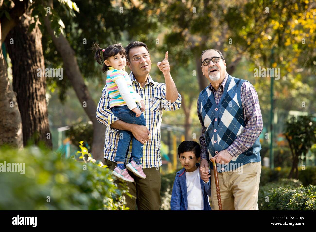 Indian Family In Park