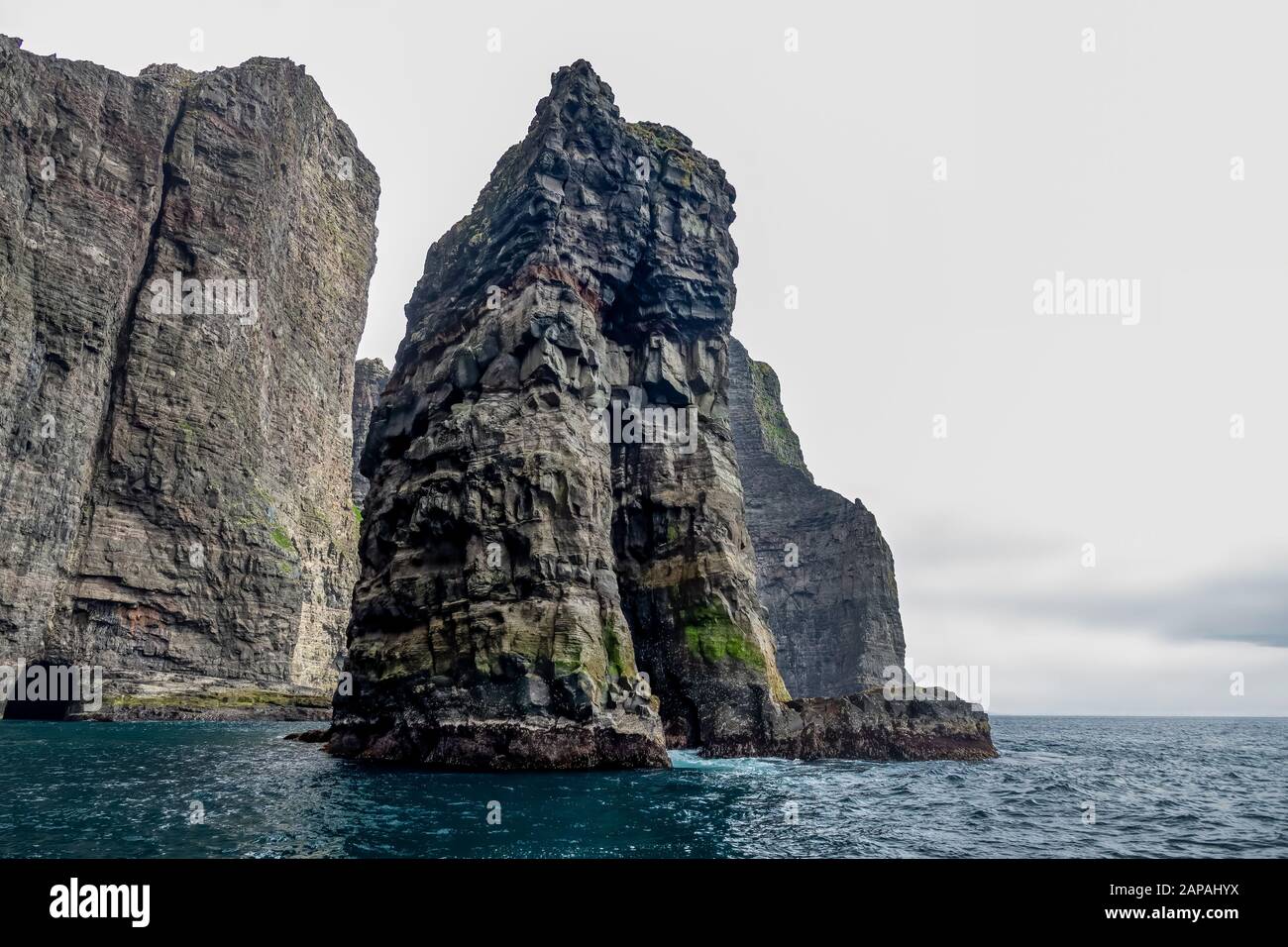 Spectacular rock formations in Faroe islands coast Stock Photo - Alamy