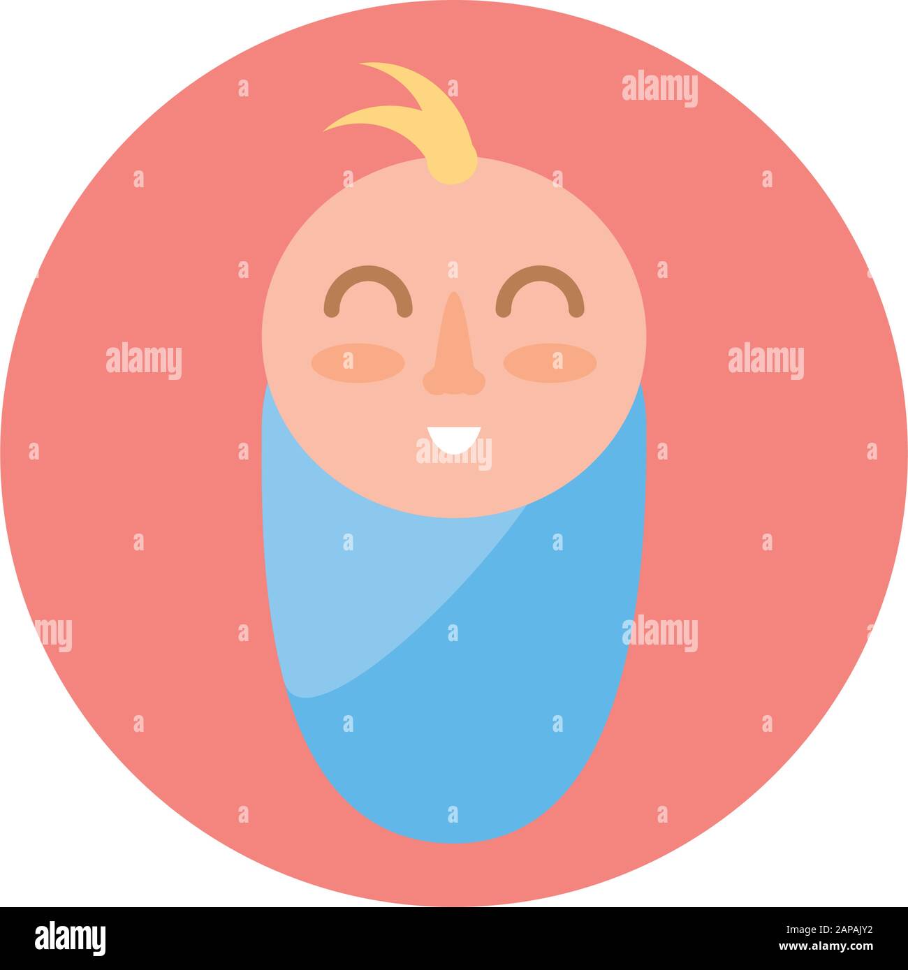 Baby wrapped in blanket Stock Vector Images - Alamy