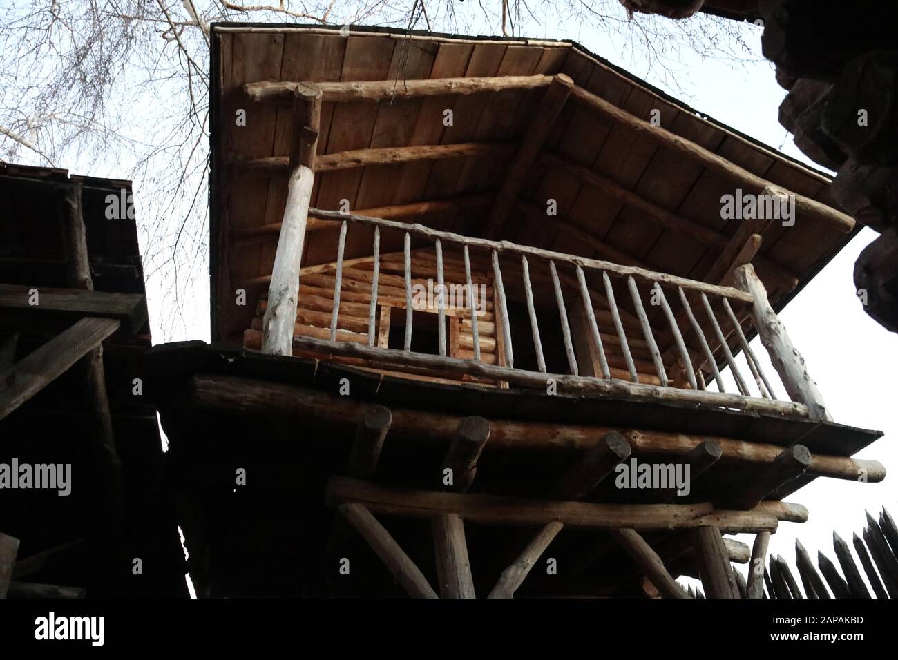 an old American wild west wooden hut Stock Photo - Alamy