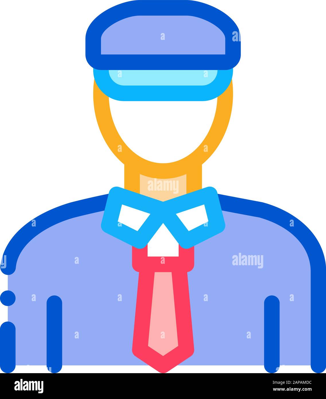Custom Police Man Icon Vector Outline Illustration Stock Vector Image ...