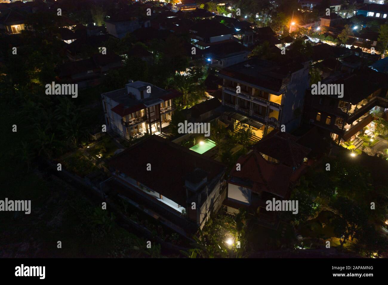 Bali Ubud night Stock Photo - Alamy