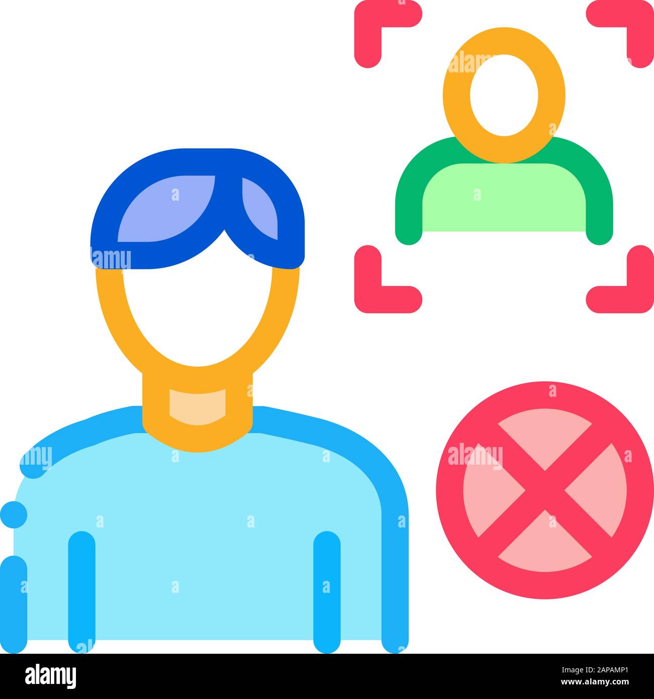 Fake Man Identity Icon Vector Outline Illustration Stock Vector Image ...