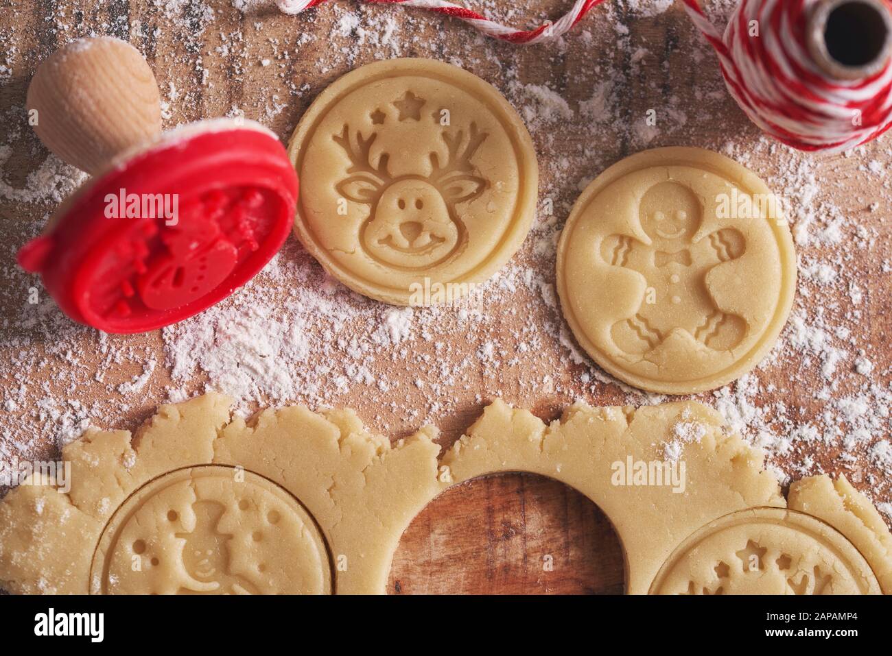 Creation of cookies for Christmas Stock Photo - Alamy