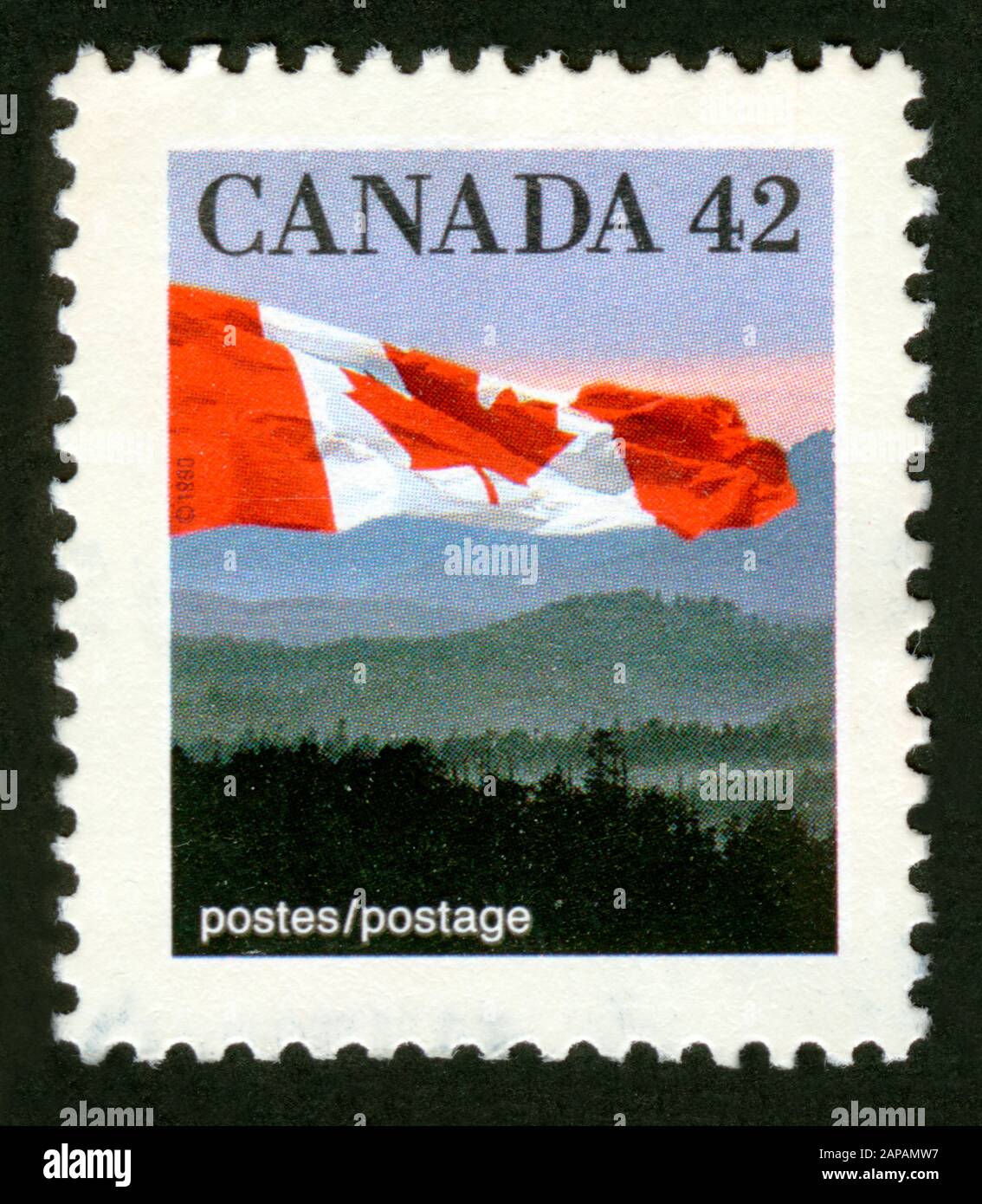 Canada postage stamp flag hi-res stock photography and images - Alamy