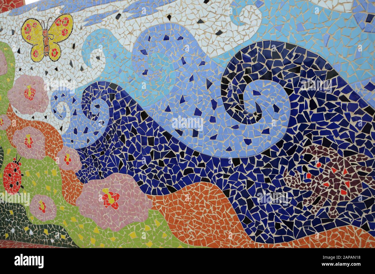 mosaic tiles Valencia Spain Stock Photo - Alamy